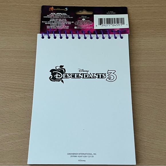 Disney | Office | Nwt Mal Evie Spiral Notebook Descendants 3 Journal ...